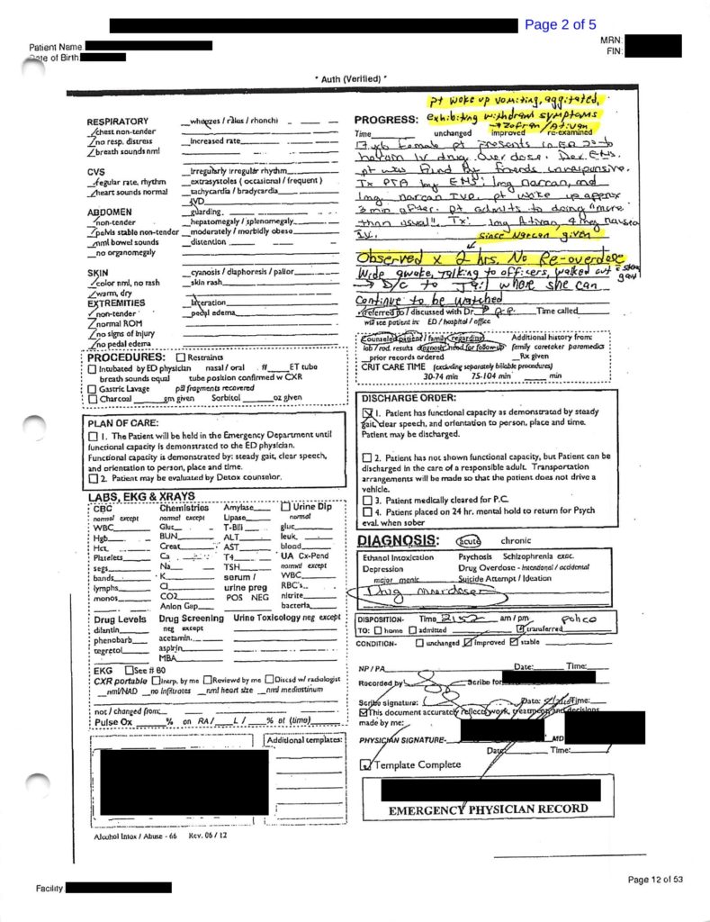 Case 3: Overdose – MedMalReviewer
