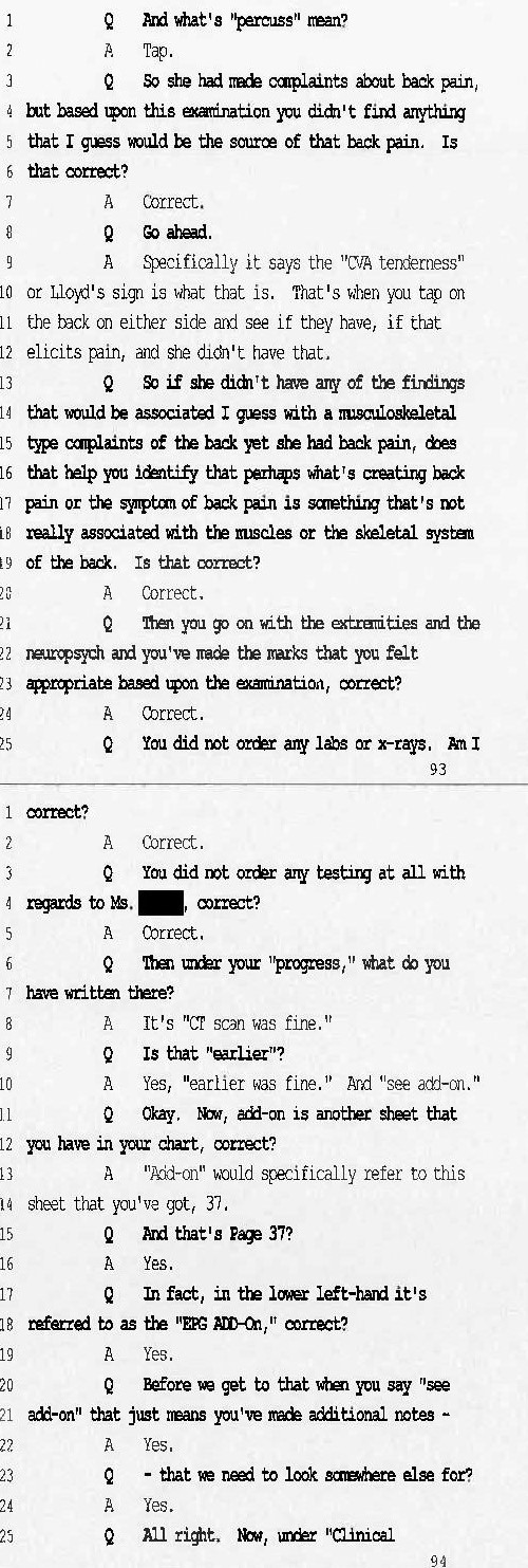 Case 9: Depositions