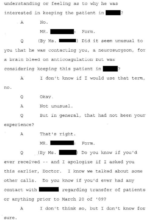 Case 15: Depositions