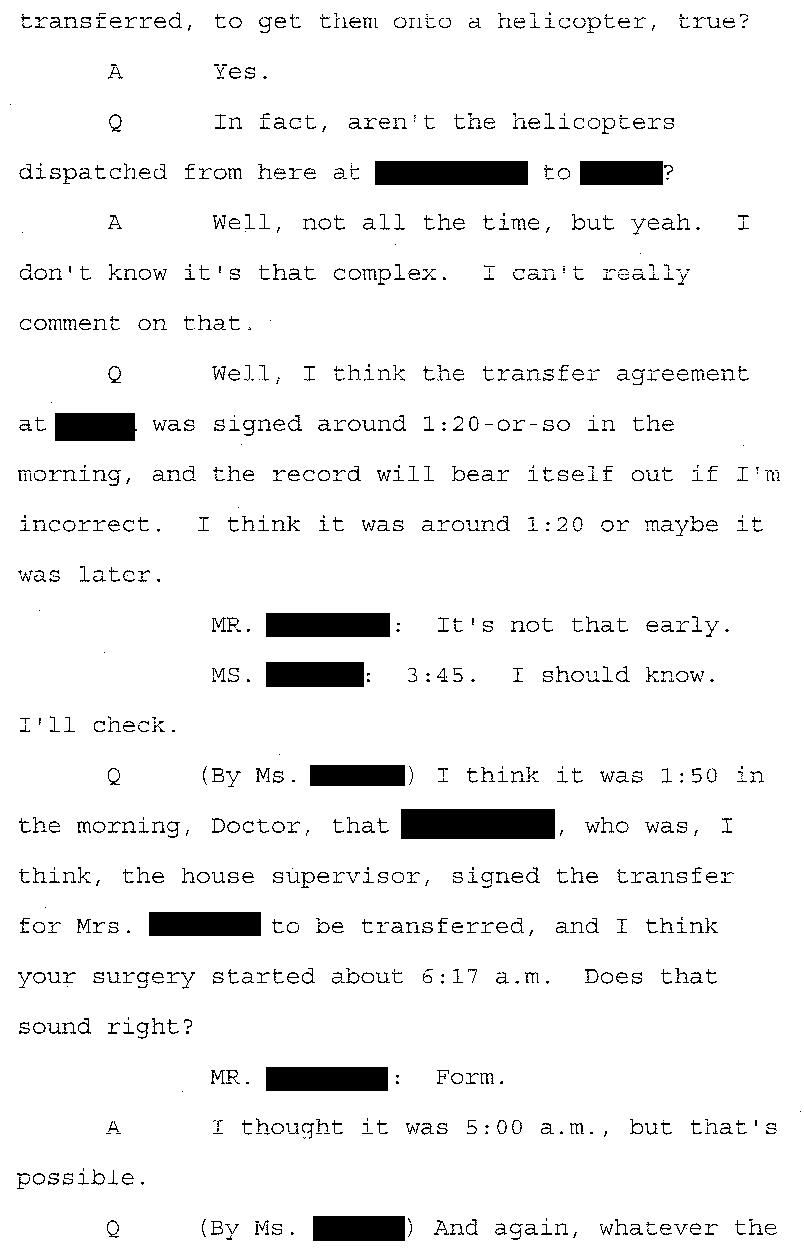 Case 15: Depositions